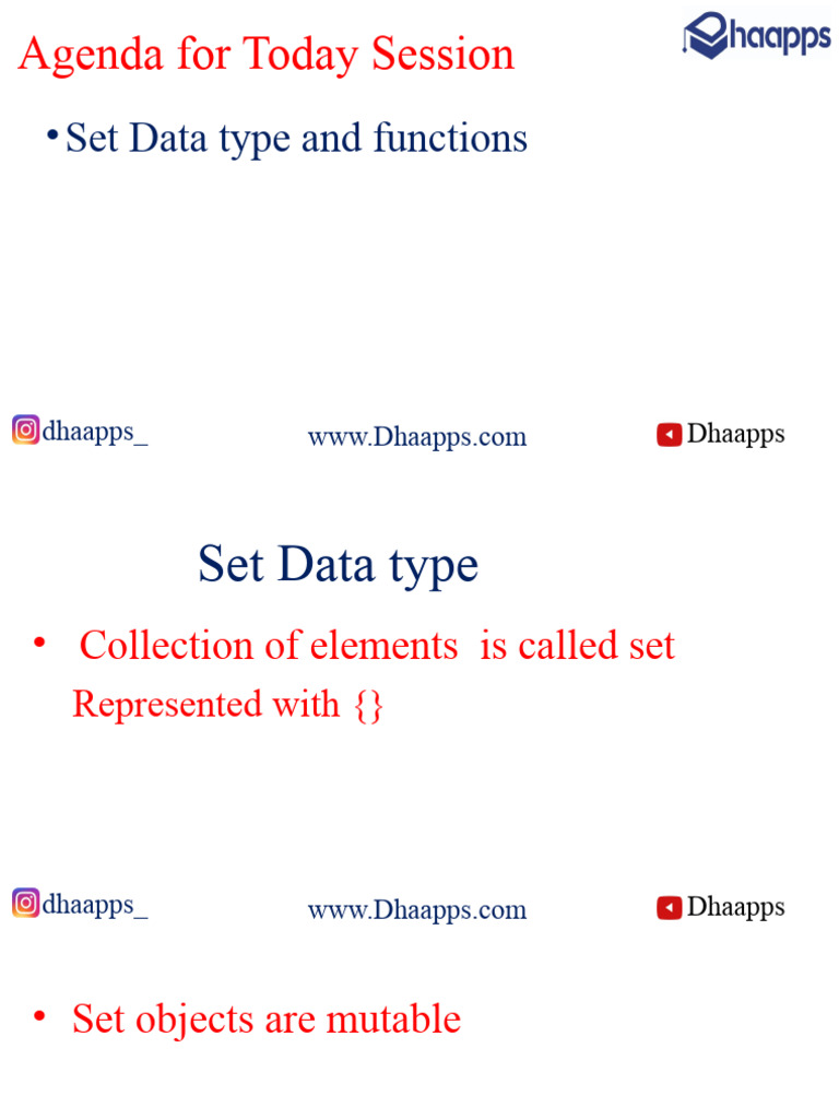 Understanding Set Data Types and Functions | PDF | Computer Programming ...