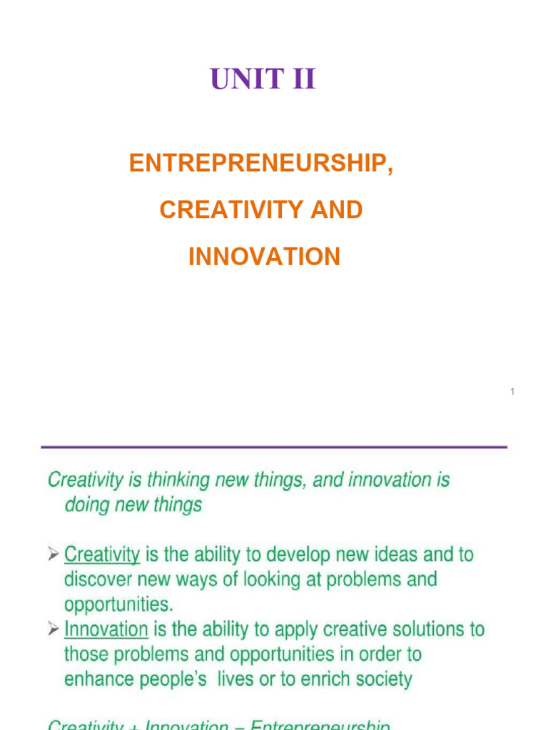 Unit 2 | PDF | Creativity | Innovation