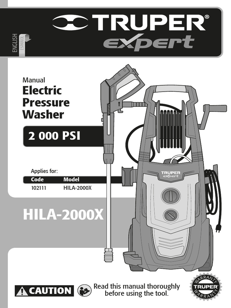 HidrolavadoraTruperHILA 2000X | PDF | Washing Machine | Electrical ...