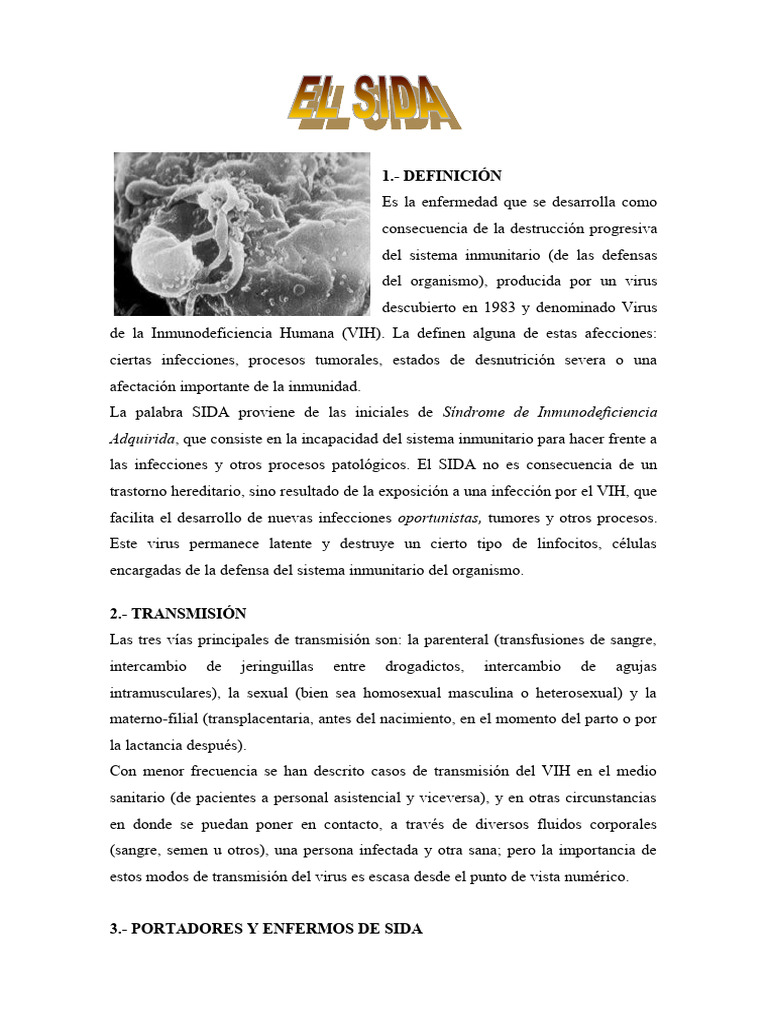El Sida | PDF | VIH / SIDA | VIH