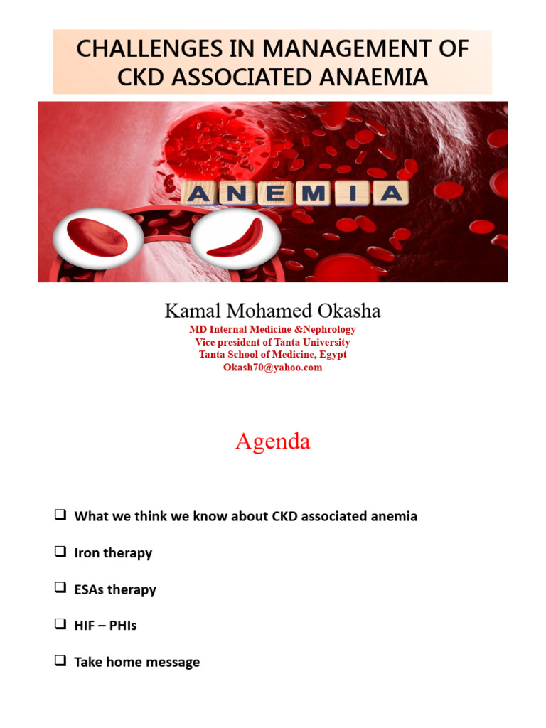 Challenges in Management of CKD Associated Anaemia | PDF | Anemia ...