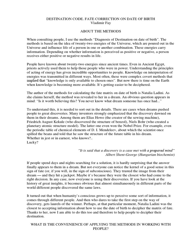 English Code of Destiny | PDF | Matrix (Mathematics) | Love