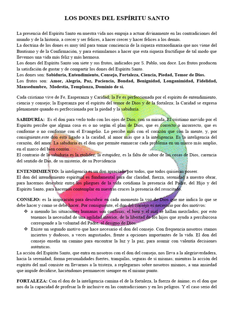 El Espiritu Santo Pdf Espíritu Santo Amor