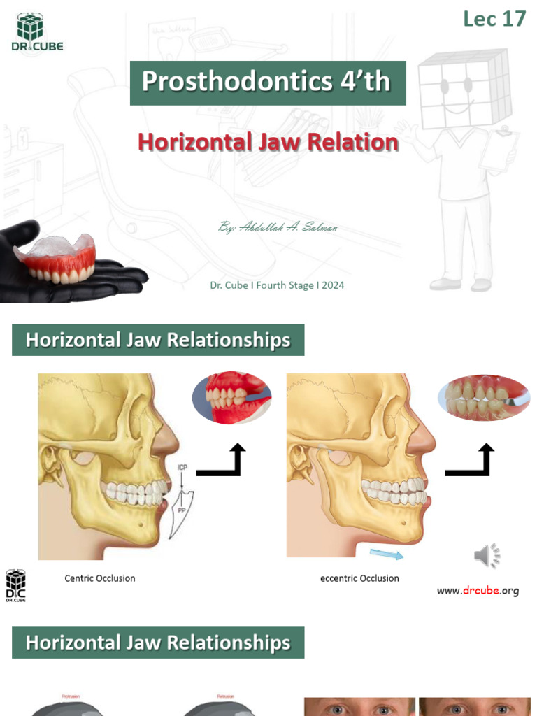 LEC.17 Horizontal Jaw Relations | PDF | Dental Anatomy | Tooth