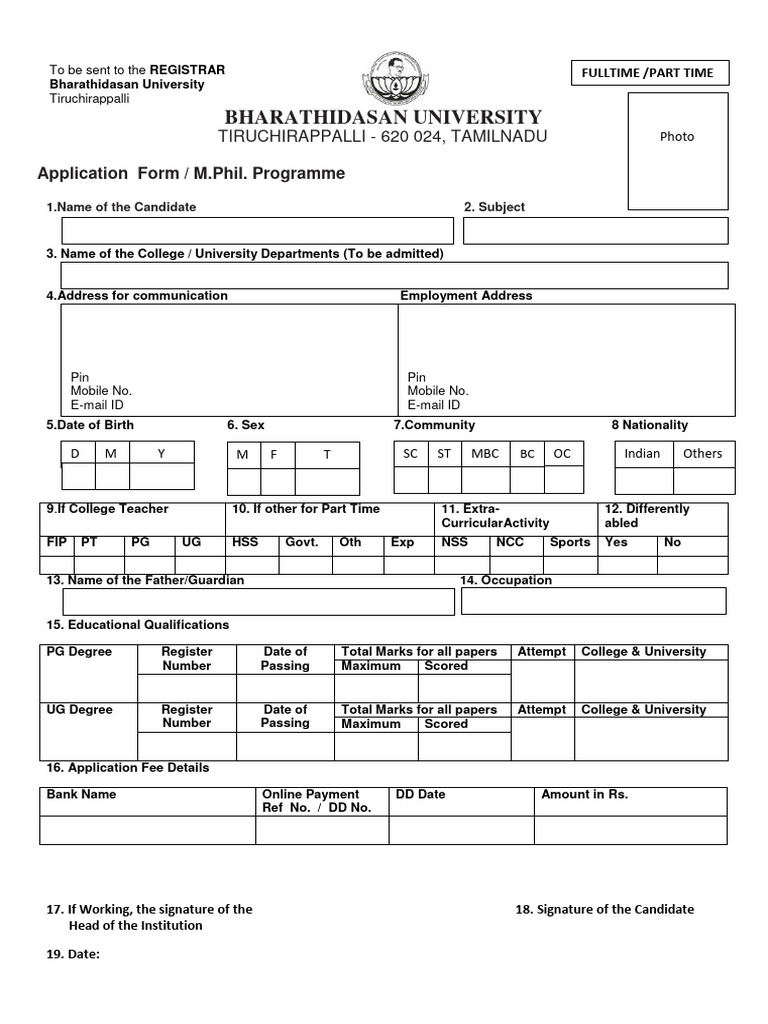 MPhil Application 2022 2023 | PDF | Academic Degree | Vocational Education