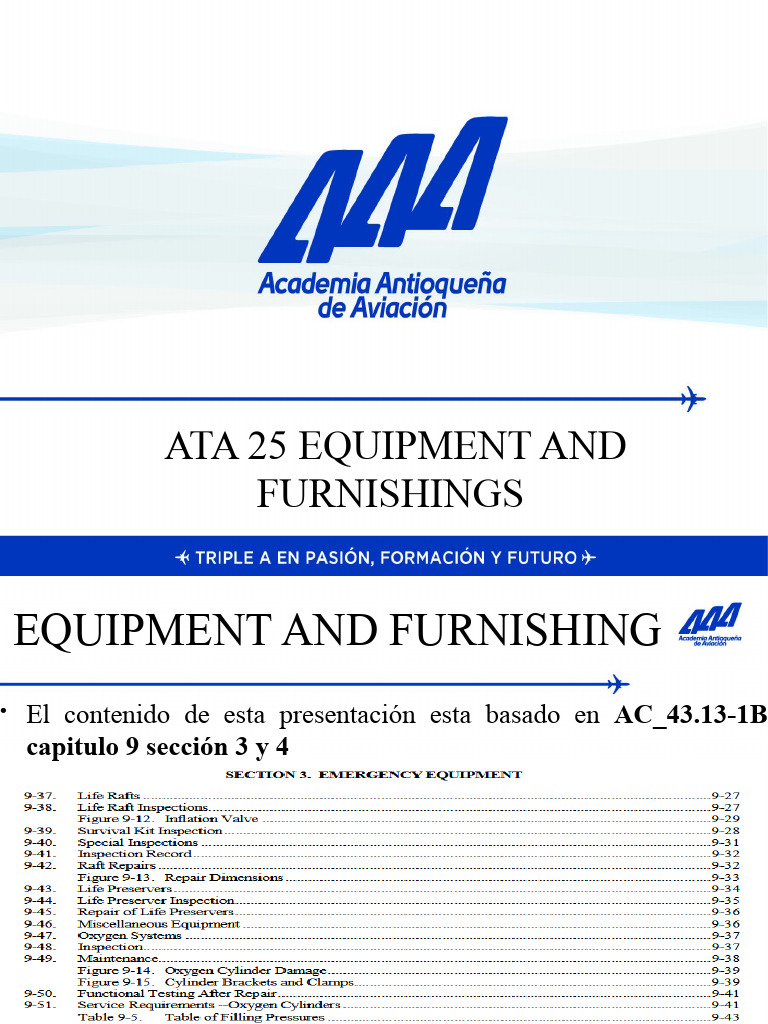 ATA 25 | PDF | Cabina | Aeronave