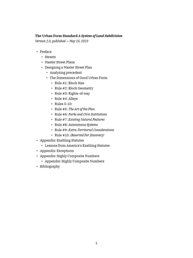 Urban Form Standard: Neighborhood Focus | PDF | Zoning | Property