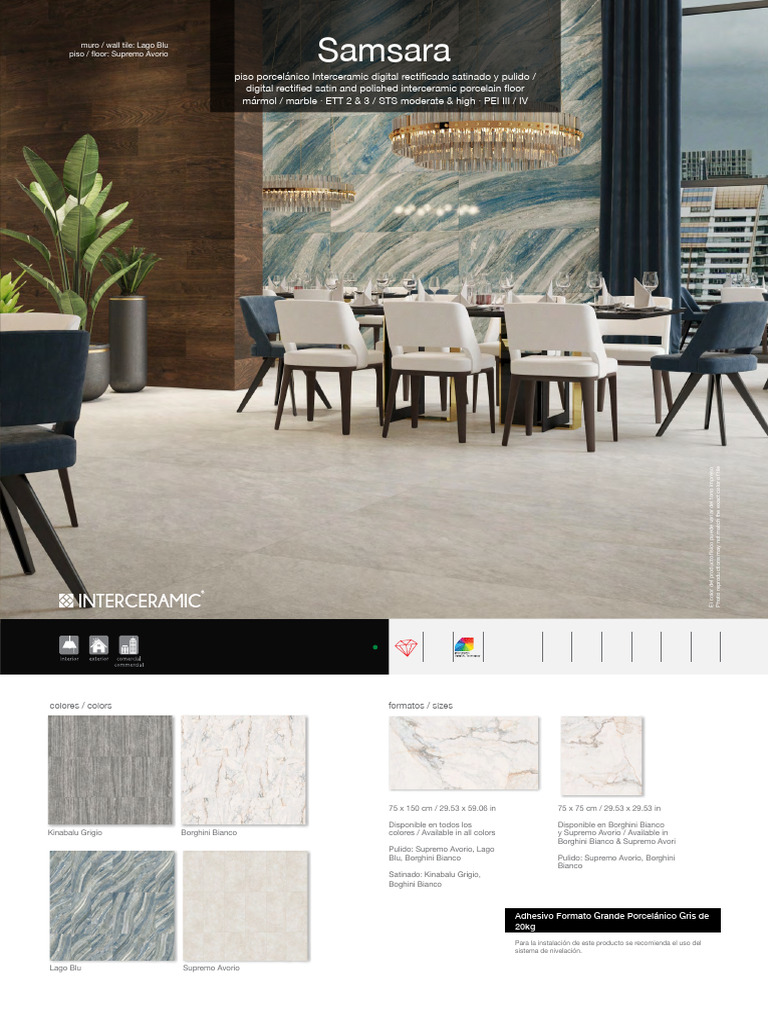 Interceramic SASA Samsara MXHoja de Cat'alogo-005067 | PDF