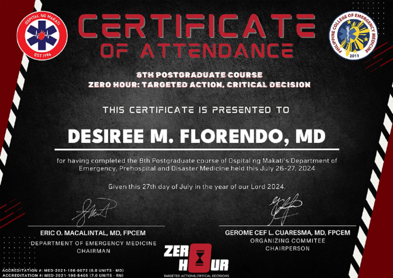 Certificate Zerohour Flo | PDF