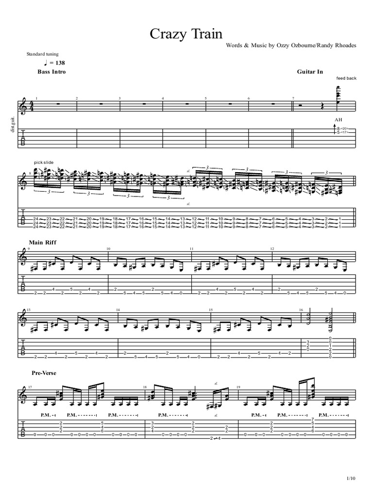 Crazy Train | PDF | Celtic Musical Instruments | Songs