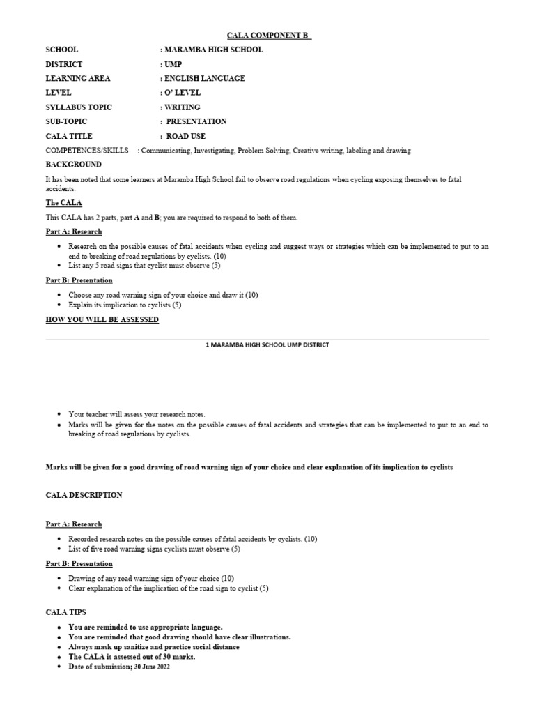 Cala 2ND Component English | PDF | Learning | Drawing