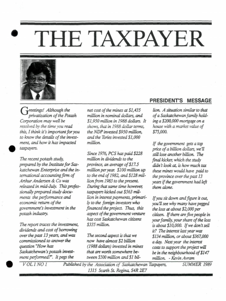 The Taxpayer Magazine 001 - CTF | PDF | Taxes | Business