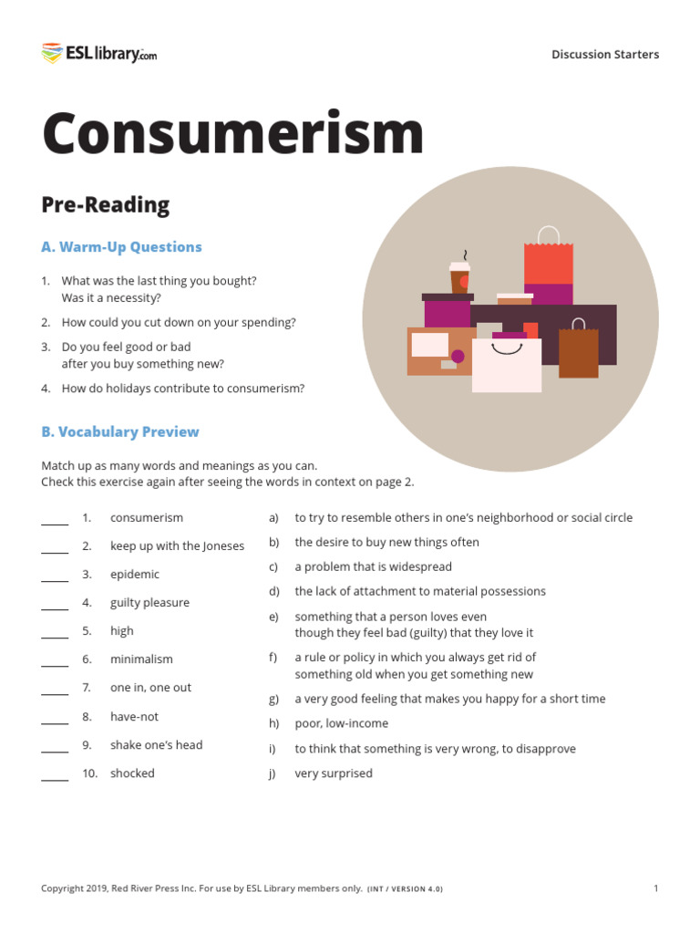 72 Consumerism US Student | PDF | Consumerism