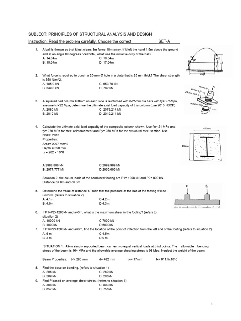 Set A To Print | PDF | Torque | Beam (Structure)