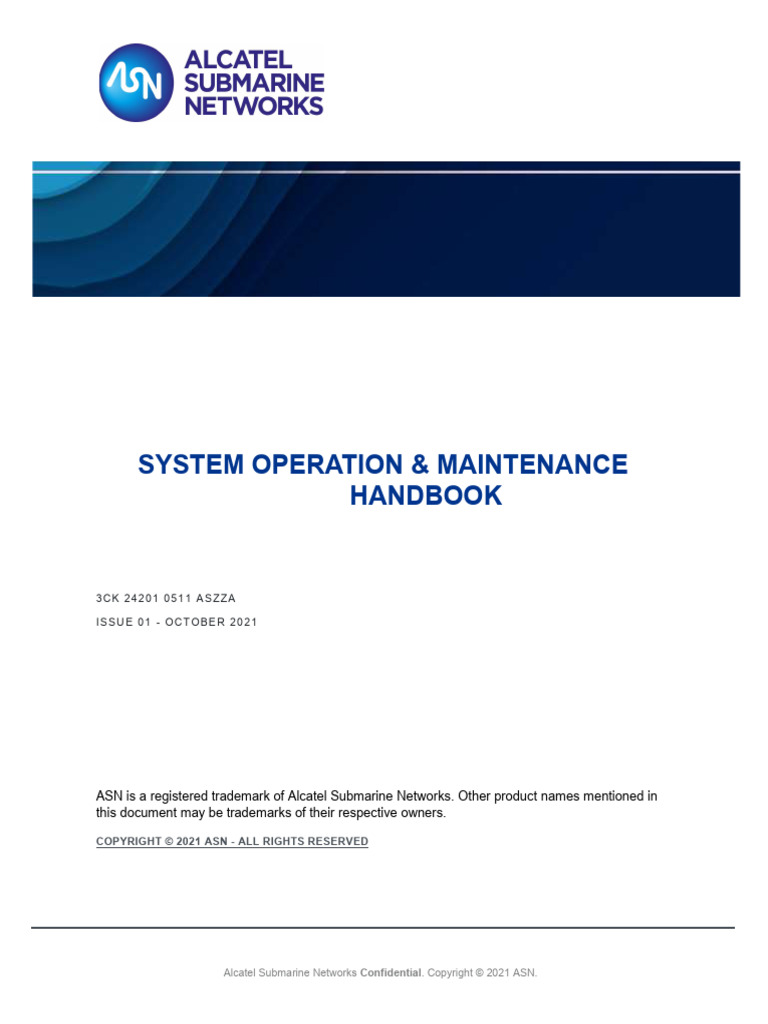 System Om Handbook Oct 21 | PDF | Backup | Optical Fiber
