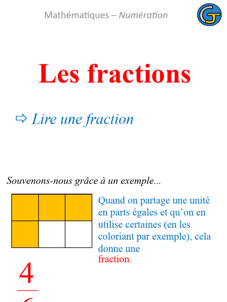 Lire et comprendre les fractions | PDF | Mathématiques | Arithmétique