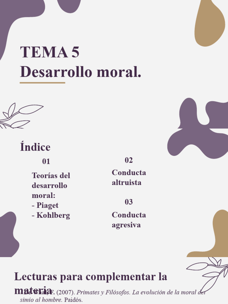 Tema 5 desarrollo | PDF | Agresión | Comportamiento