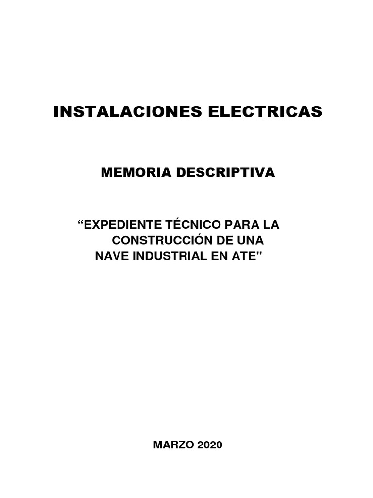 3 Memoria-Descriptiva Electrica | PDF | Electricidad | Ingenieria Eléctrica