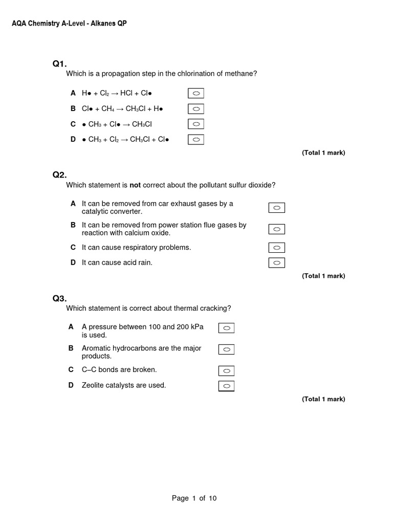 Alkanes Qp Pdf Alkane Combustion