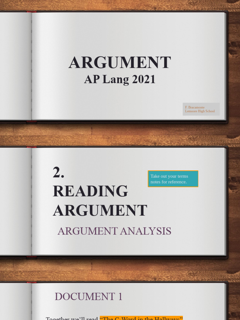Argument Part 2 - Reading | PDF