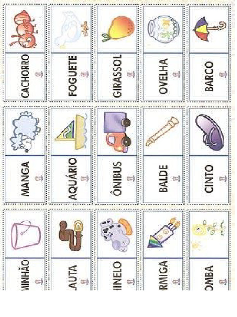 Dominó Silabas Complexas | PDF