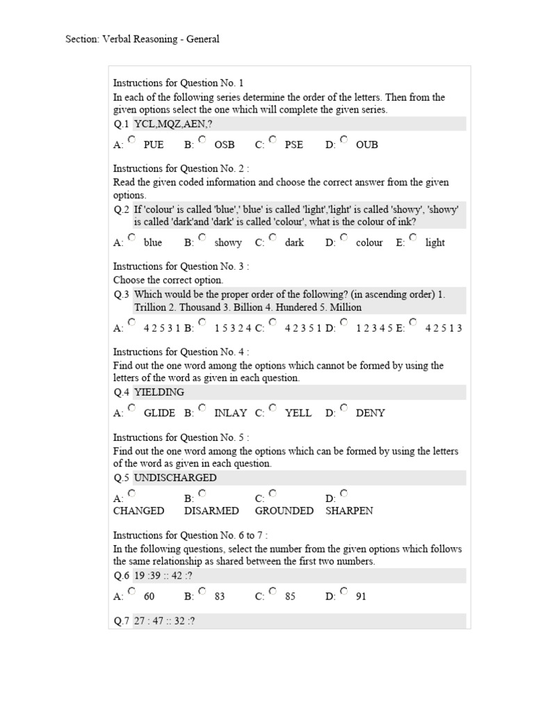 Section_Verbal Reasoning - General | PDF | Astronomy | Solar System