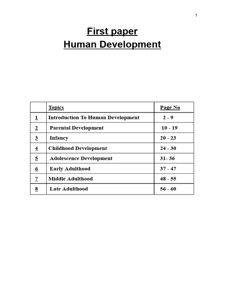 Human Development - 3 | PDF | Developmental Psychology | Child Development