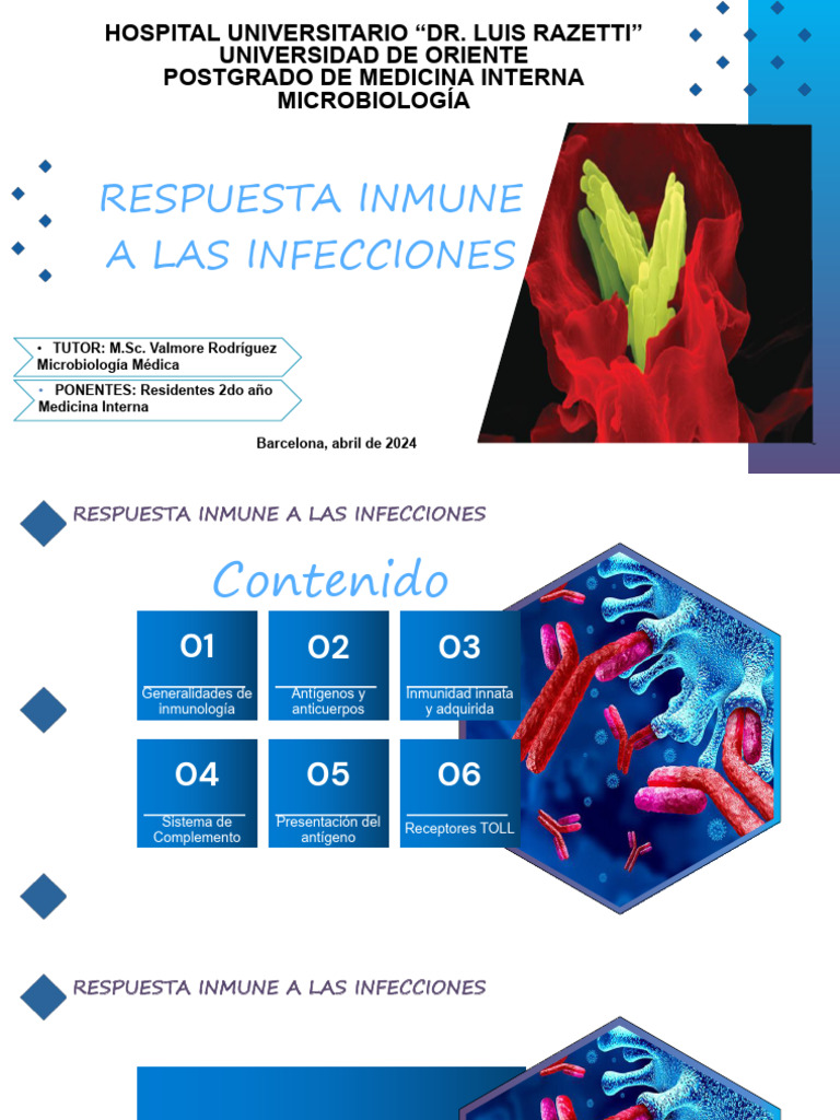 Tema 3 Inmunologia - Respuesta Inmune A Las Infecciones PDF | PDF | Sistema inmune | Linfocitos