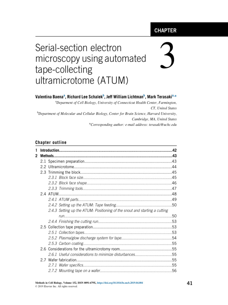 Chapter 3 Serial Section Electron Microscopy Using Auto 2019