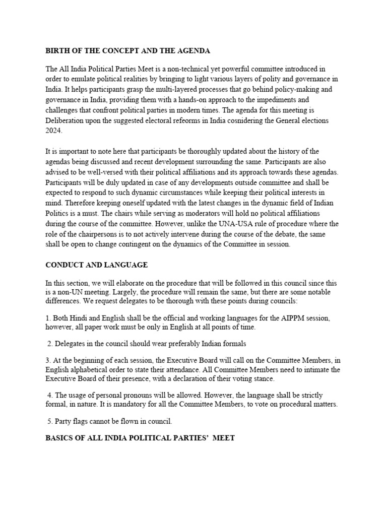 Reh Hills Aippm Rop 2024 | PDF | Memorandum | Committee