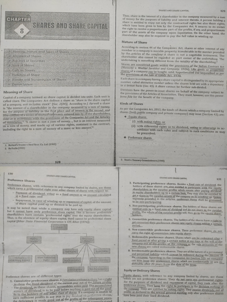 Share and Share Capital | PDF