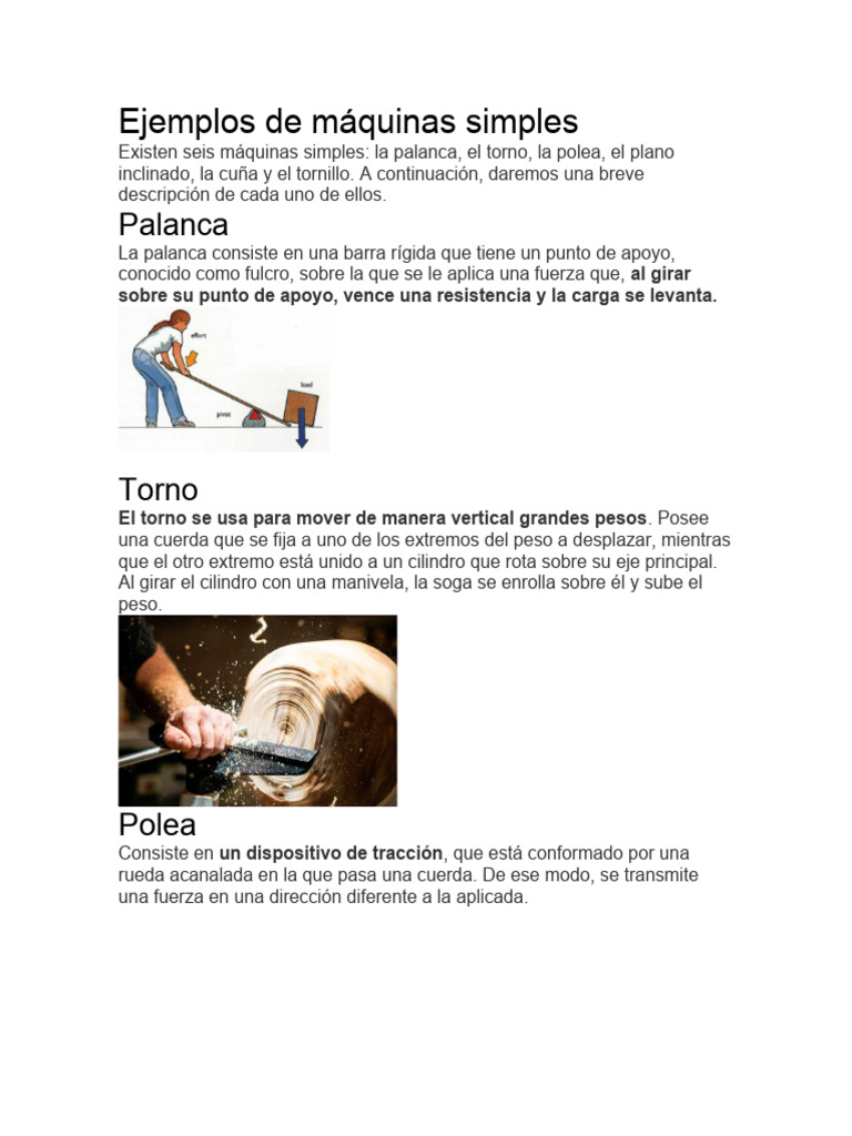 10 Ejemplos De Maquinas Simples – IHOXZJ