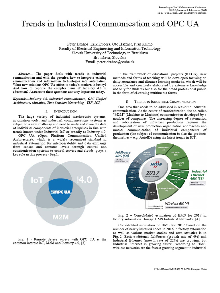 Opc Ua Industry4 0 Iiot Pdf Computer Network Internet Of Things