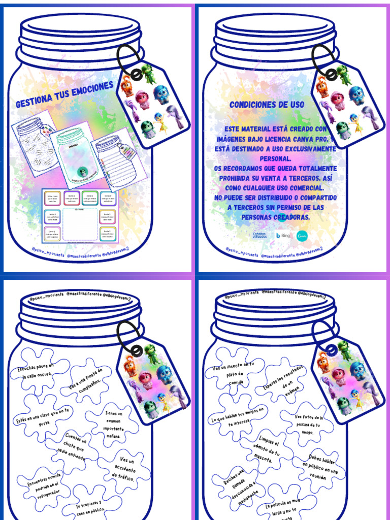 Tarros Emociones PDF | PDF | Las emociones | Sicología