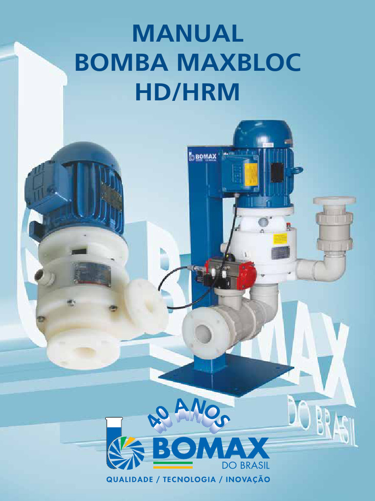 Instalação da Bomba Maxbloc HD/HRM | PDF | Bomba | Válvula