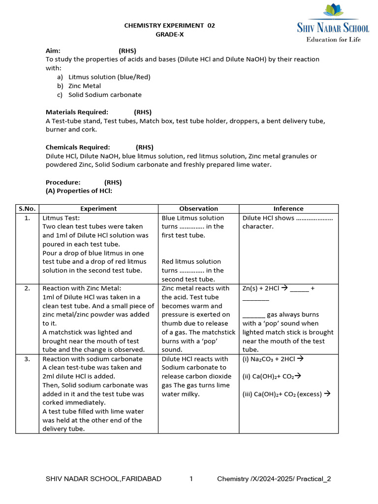Practical-2 (1) | PDF | Sodium Hydroxide | Physical Chemistry