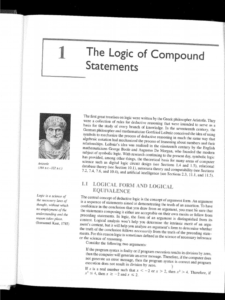 Chapter 1 Logic | PDF