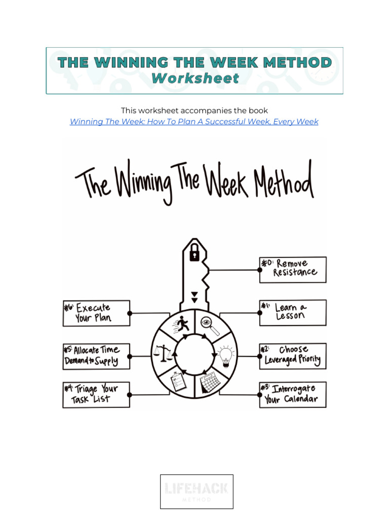 The Winning The Week Method™ Worksheet (Go To File - Make A Copy) | PDF ...