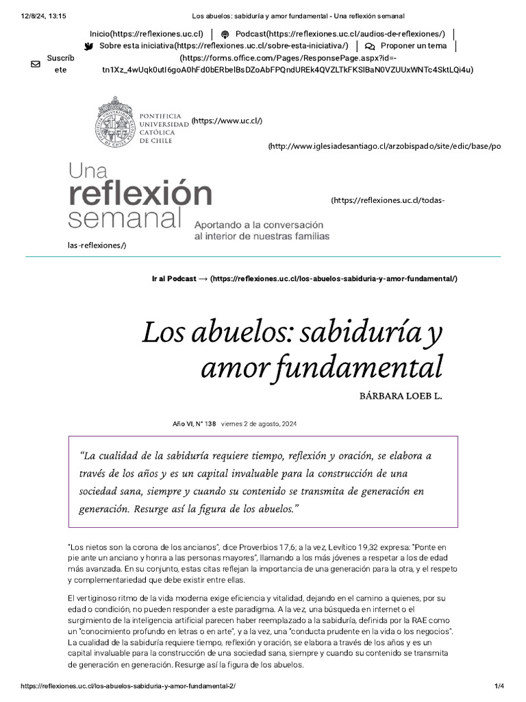 Los Abuelos - Sabiduría y Amor Fundamental | PDF