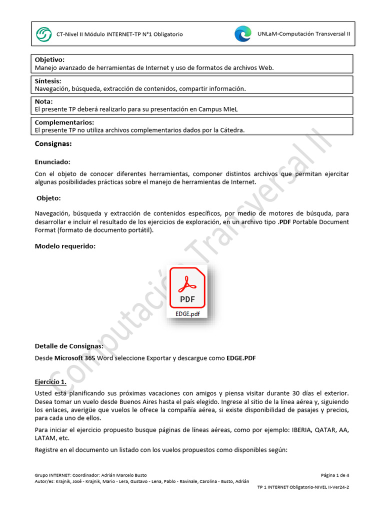 2 2 P TP1 Internet Oblig Nivel II Ver24!2!1 | PDF | Internet | Informática