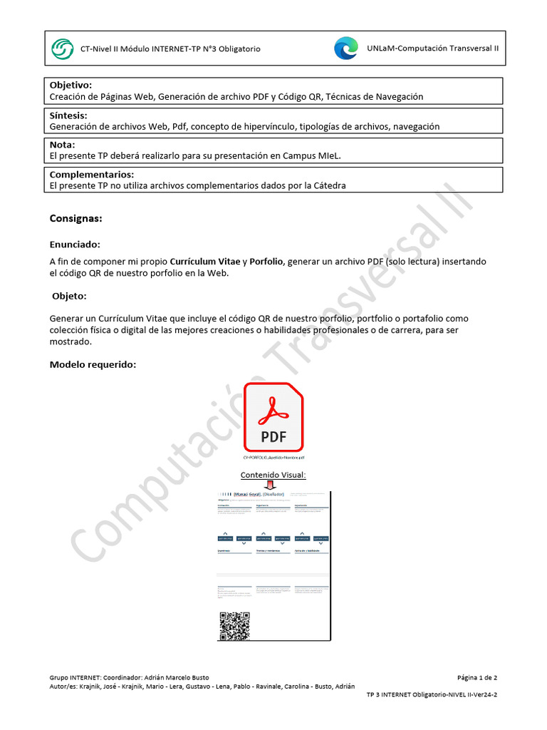 2 2 P TP3 Internet Oblig Nivel II Ver24!2!1 | PDF | Microsoft Word | Software