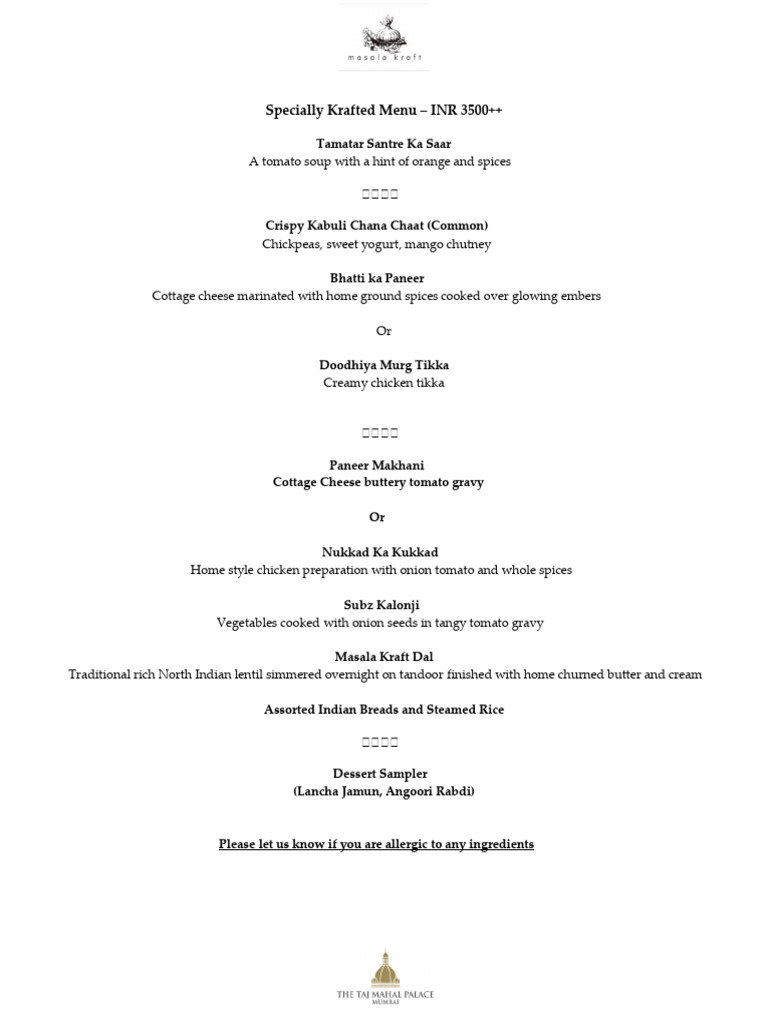 MK Set Menus | PDF | Indian Cuisine | Food And Drink Preparation