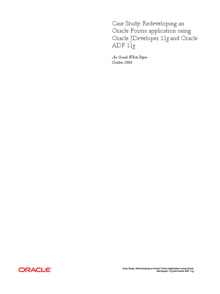 Redeveloping Forms in Adf 11g 1 133095 | PDF | Oracle Database | Databases