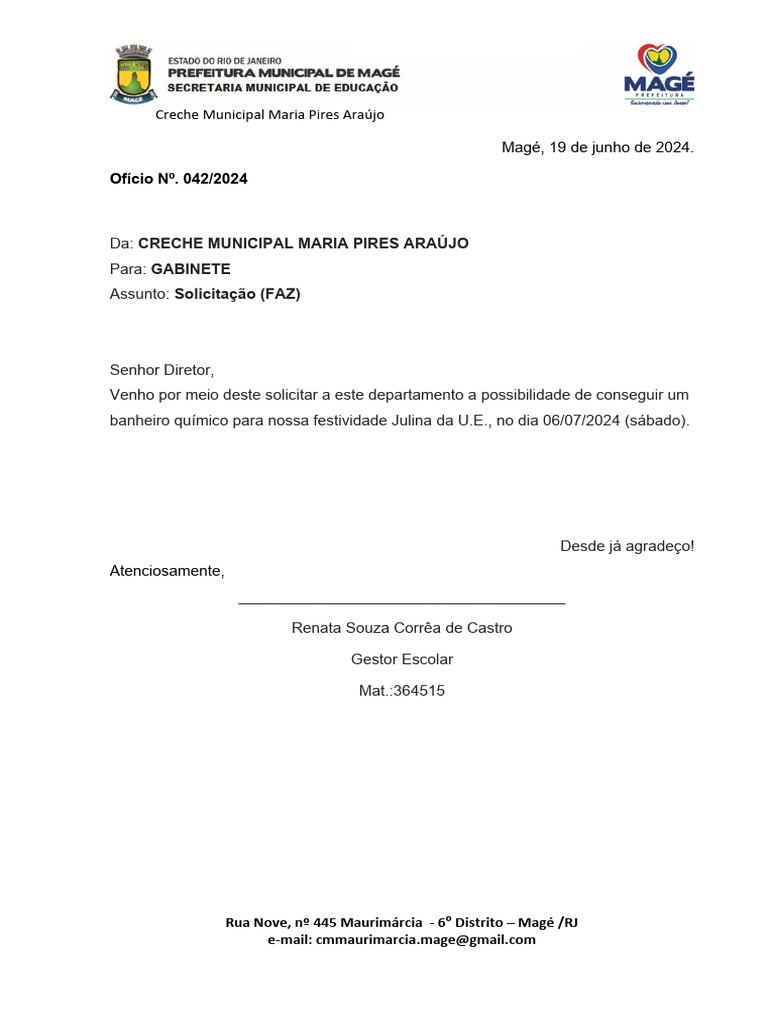 Material Ofício Novo | PDF