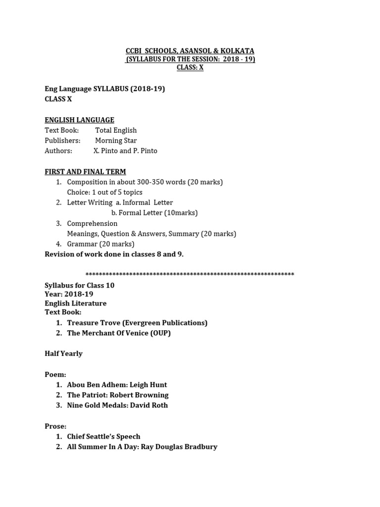 Class 10 2018 - 19 Compiled-25.06.2018-1 | PDF | Class (Computer Programming) | Object Oriented ...