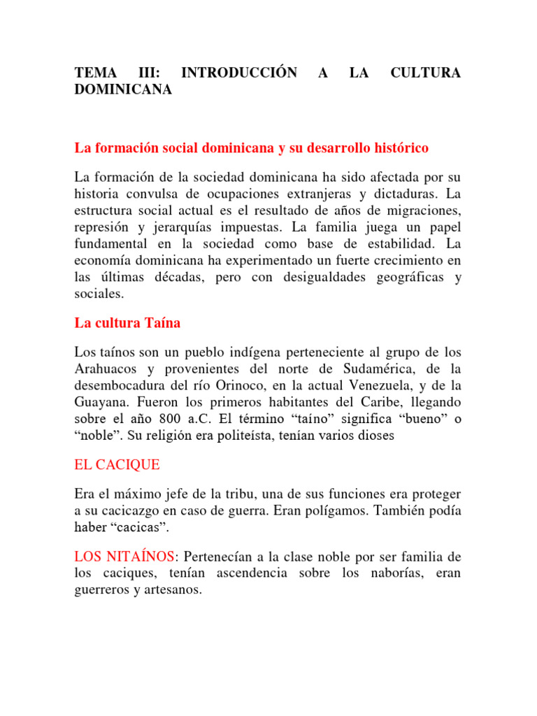 Historia y Cultura Dominicana | PDF | Esclavitud | República Dominicana