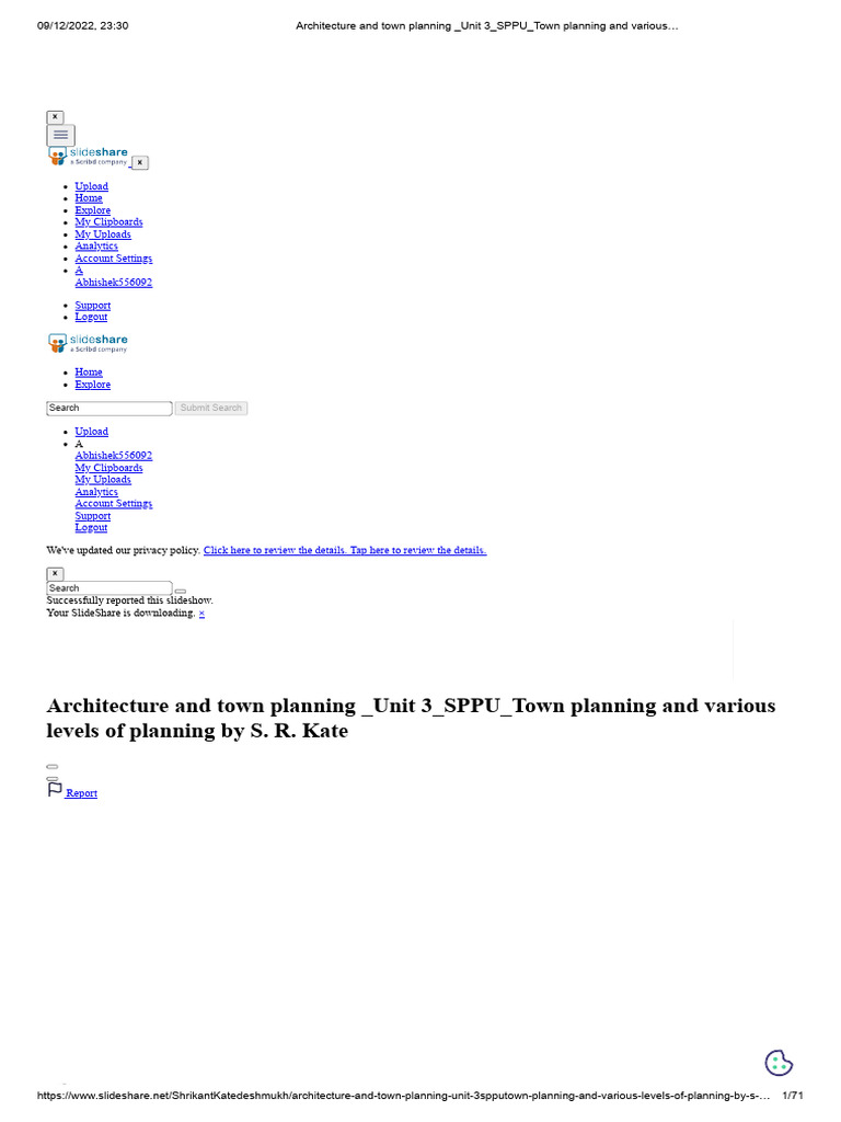 Architecture and Town Planning - Unit 3 - SPPU - Town Planning and ...