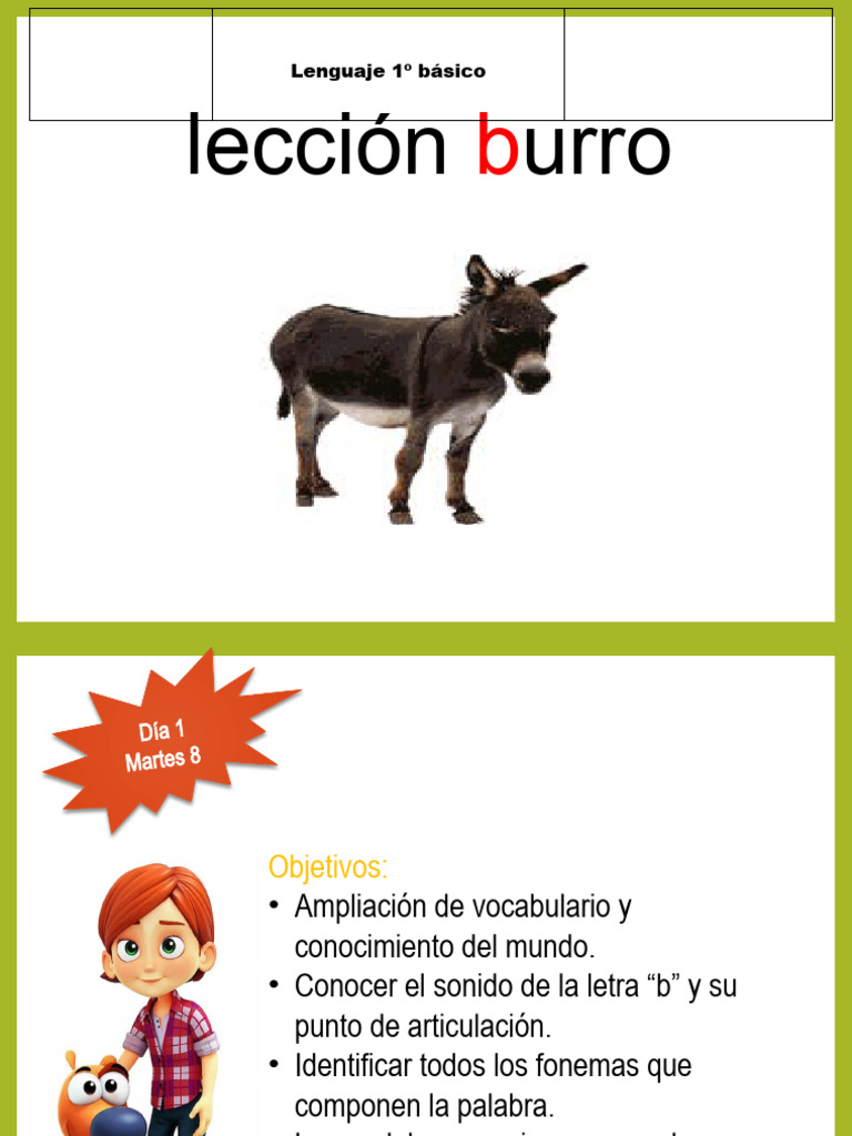 Lección Burro | PDF | Escritura