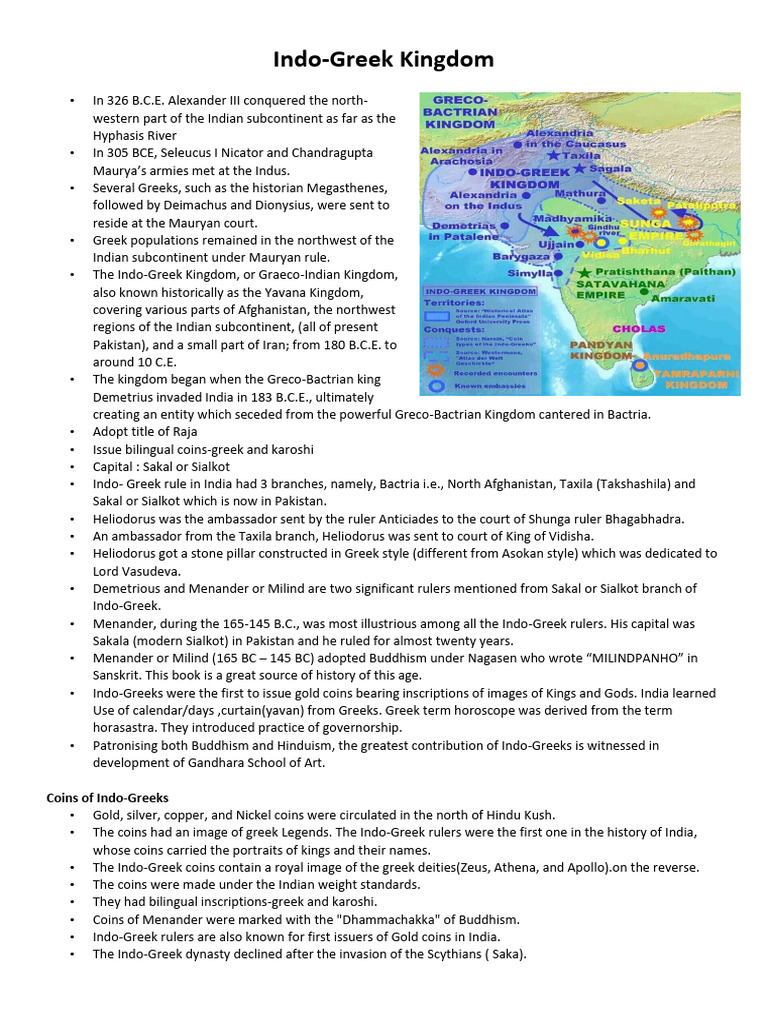 Overview of the Indo-Greek Kingdom | PDF | History