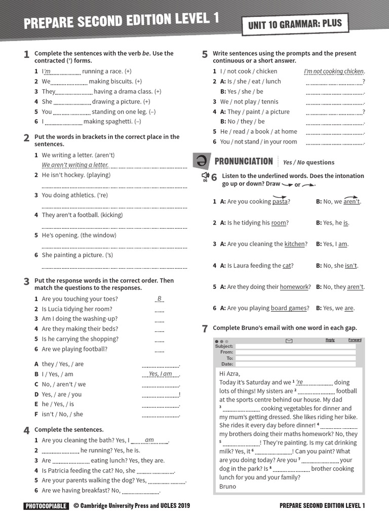 PREPARE_1_Grammar_Plus_Unit_10 | PDF
